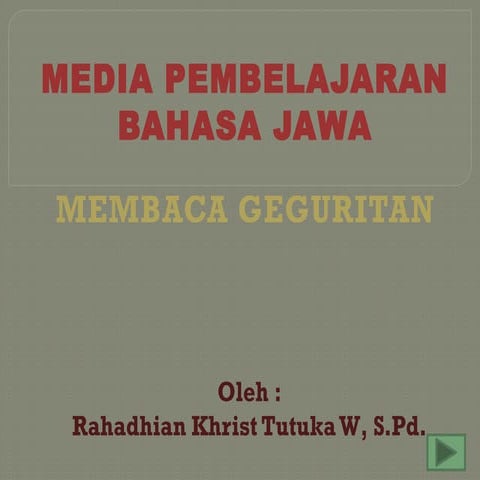 materi sinau MACA GEGURITAN kelas XI.pptx