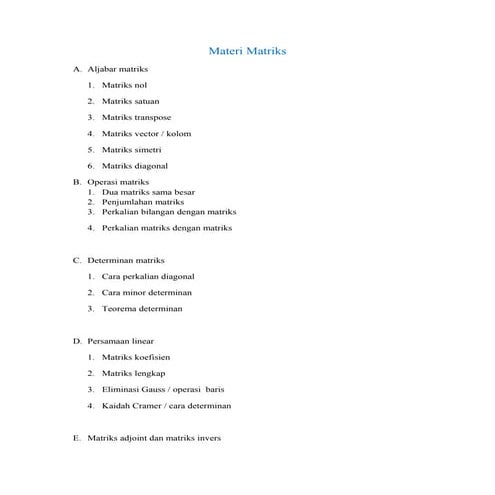 Materi matriks | DOC