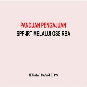 materi online sub submition perizinan oss | PPT