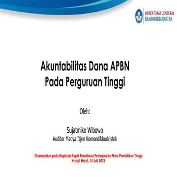 Akuntabilitas Dana APBN | PDF