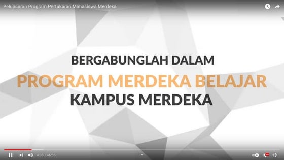 Pertukaran Mahasiswa Merdeka | PDF