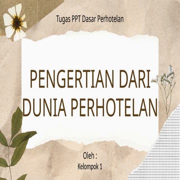 Materi Pengertian Dunia Perhotelan ( PPT ).pptx