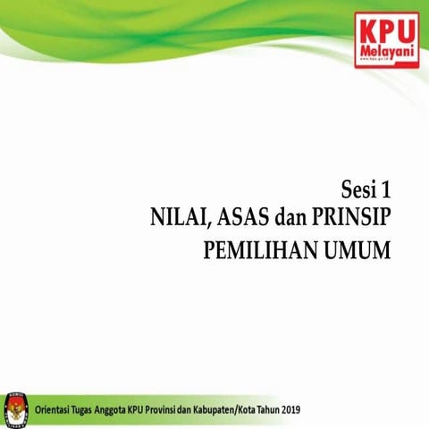 Materi penguatan kelembagaan kpu | PPT