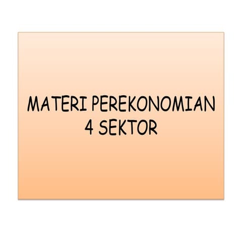 Keseimbangan Perekonomian Terbuka | PPTX