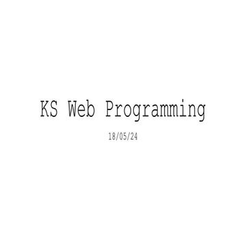 Web Programming berisikan mengenai dasar | PPTX