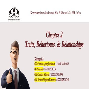 Chapter 2 Traits, Behaviour and Relationships | PDF