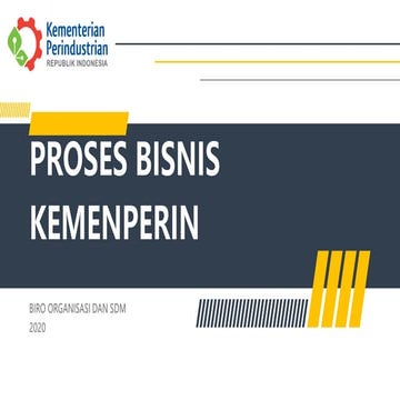 Materi Proses Bisnis Kemenperin Bidang OSDM | PPTX