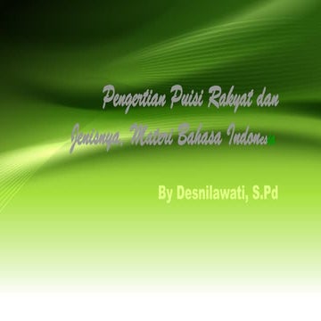 download ppt MATERI PUISI RAKYAT KELAS 7.pptx