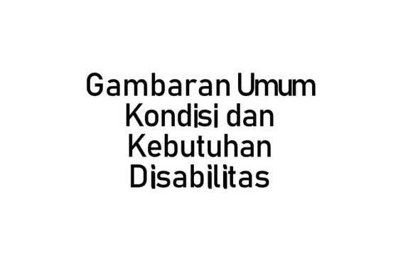 Pembangunan Inklusif Disabilitas by Bappenas | PPT