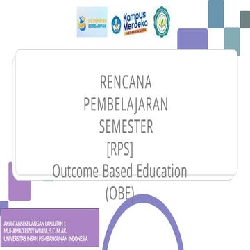 Materi RPS OBE UNIPI matakuliah AKL1 akuntansi | PPTX