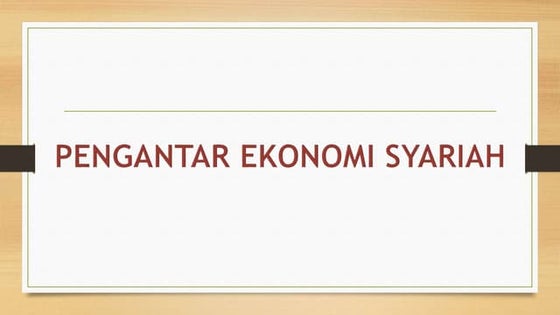 PPT AGAMA bab Ekonomi islam | PPT