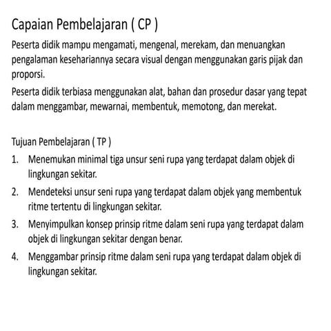 SENI RUPA UNIT 2 MENGGAMBAR PRINSIP RITME DAN POLA DALAM KARYA SENI ...