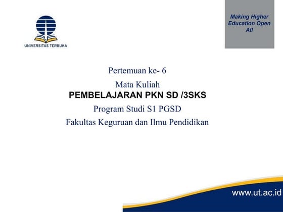 TUGAS 5 PEMBELAJARAN PKN di SD MODUL 10 KB 1 DAN KB 2.pptx
