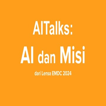SABDA Ministry Learning Center - AITalks: AI dan Misi | PPT