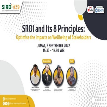 SROI Principles are essential for creating an assessment to ensure that ...