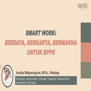 Materi Smart Work_Analisa untuk smart work berdaya | PPTX