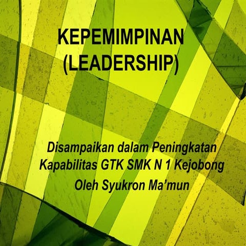 Leadership dalam peningkatan Kapabilitas | PPT