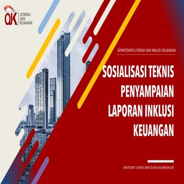 Materi Sosialisasi Peningkatan Inklusi Lembaga Jasa Keuangan | PDF