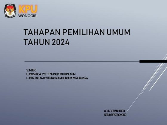 Laporan Akhir Pengawasan Pemilu Serentak 2024 | PPT