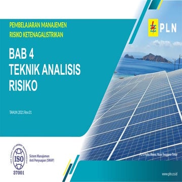 Materi Teknik Analisis Risiko PLN PERSERO | PPT