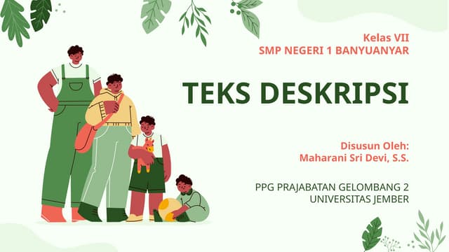 materi Descriptive Text ppt download for free | PPTX