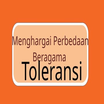 Materi menghargai perberdaan Toleransi Beragama .pptx