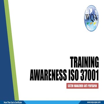 AWARENESS ISO 37001-2016 | PDF