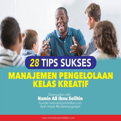 Materi training pengelolaan kelas pembelajaran kreatif 2022 | PDF