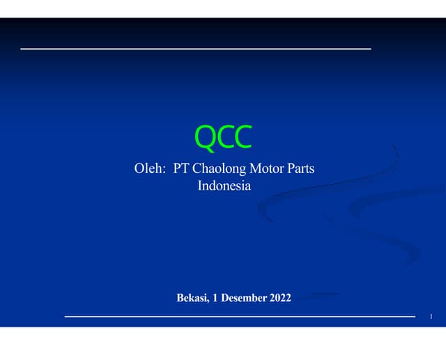 QCC PROJECT -template contoh Manufaktur PT | PPTX