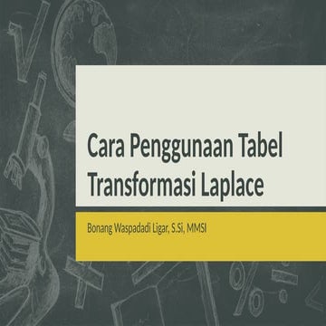 Materi Transfomasi Laplace untuk mahasiswa | PPTX