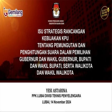 Materi Bimtek TOT KPPS KPU Kabupaten ME. | PPT