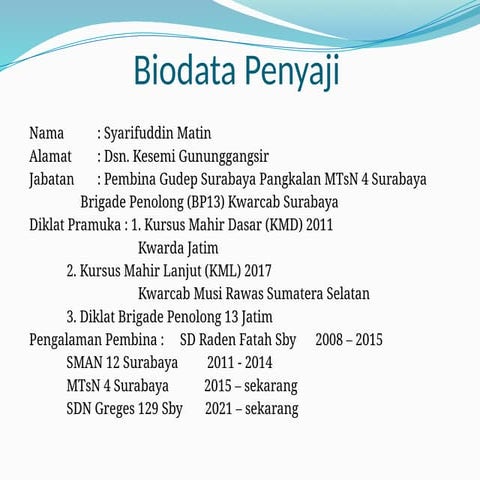 Mater Ke Praja Muda Karana memuat pramuka sejati | PPTX