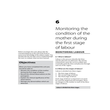 Maternal Care: Monitoring the condition of the mother during the first ...