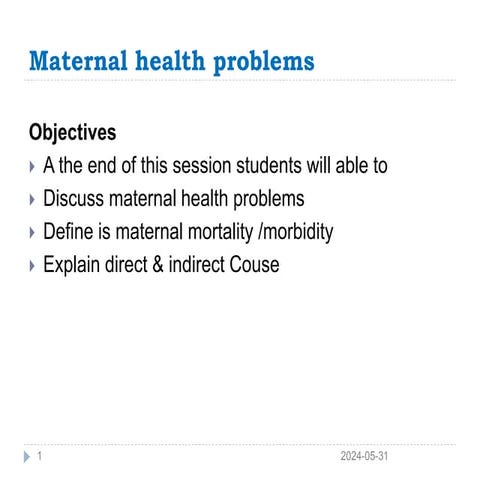 Lecture 38-Maternal and Child Health.pptx