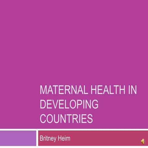 Maternal Death Presentation | PPT