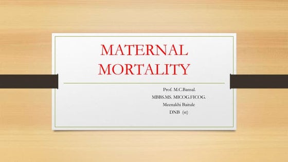 01 Emergency Obstetric care | PPT