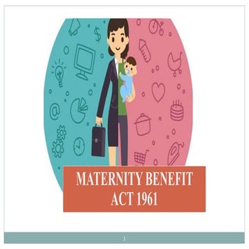 Maternity act 1961 | PPTX