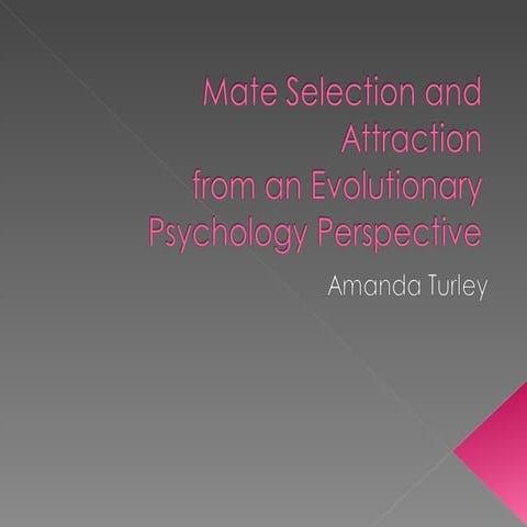 Mate Selection And Attraction Power Point | PPT | Genetics | Science