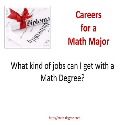 Math Degree Careers | PPTX