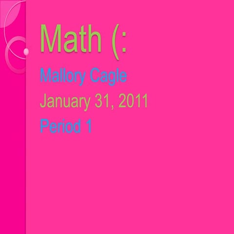 Math | Ppt