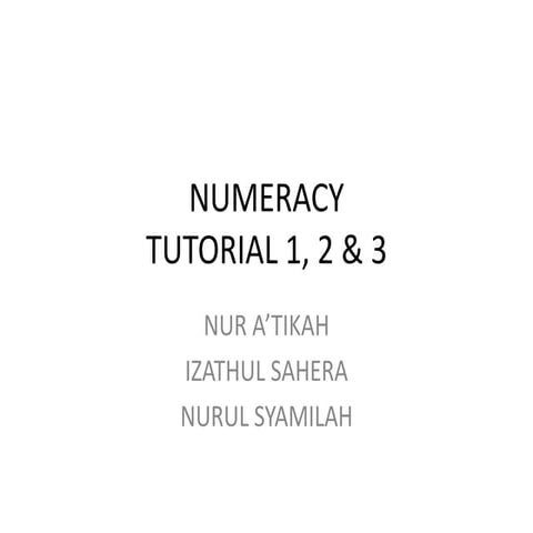 Numeracy | PPT