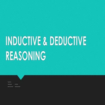 Inductive and Deductive Reasoning | PPTX
