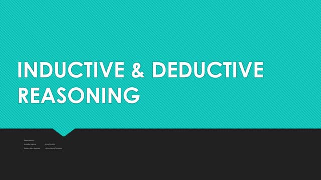 1.3.1 Inductive and Deductive Reasoning | PDF