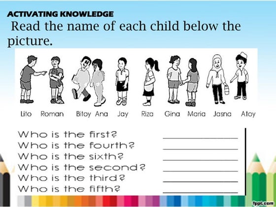 Ordinal Numbers for grade three students | PPTX