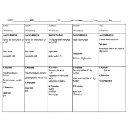 mathematics * document daily log grade 2 | PPT