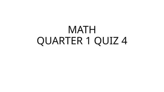 MATH 6 QUIZ 1.pptx....................... | PPT