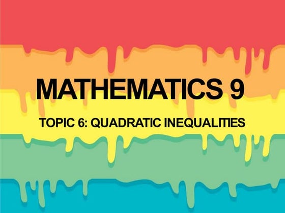 6 Illustrating Quadratic Inequalities Pptx