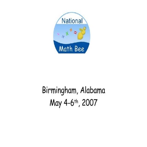 Math Bee | PPT
