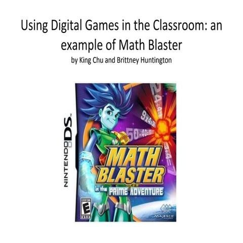 Digital Games in Classrooms: An Example of Math-Blaster | PPT ...