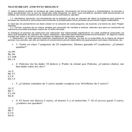 Math brain ii | DOC